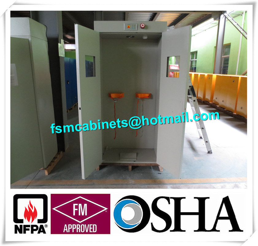 Fire Resistance Gas Cylinder Storage Cabinet , Gas Detector Industrial ...