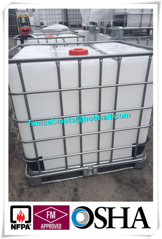 1000L IBC Fire Resistant Cabinet Galvanized Leak Proof IBC Tank For Liquid