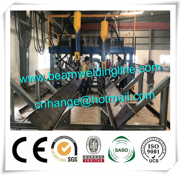 Automatic H Beam Welding Line , H Beam Gantry Welding And Straightening ...