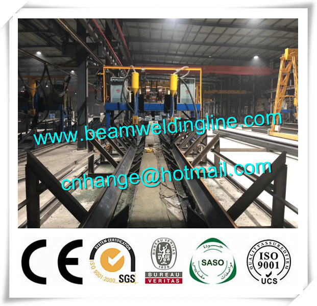 Automatic H Beam Welding Line , H Beam Gantry Welding And Straightening ...