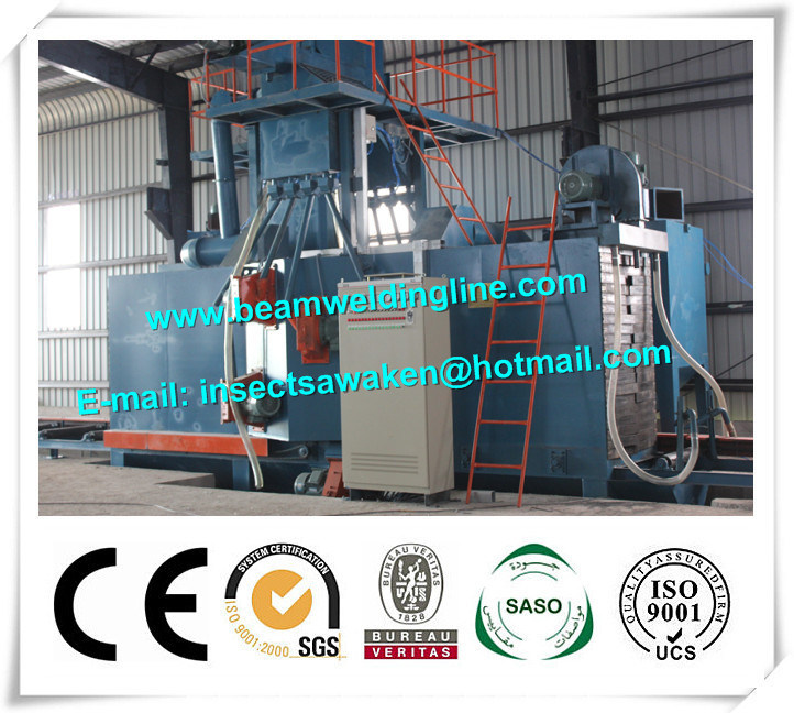 Through Type H Beam Shot Blasting Machine / Sand Blasting Equipment For ...